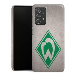DeinDesign Galaxy A52s 5G Handy Premium Case Smartphone Handyh&uuml;lle Schutzh&uuml;lle gl&auml;nzend Sv Werder Bremen Concrete Official Licensed Product Premium Case
