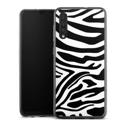 DeinDesign Galaxy A50 Handy Silikon H&uuml;lle Case transparent Handyh&uuml;lle Animal Look Zebra Animal Print Silikon Case