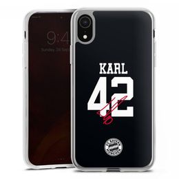DeinDesign iPhone Xr Handy Silikon H&uuml;lle Case transparent Handyh&uuml;lle Merchandise Fc Bayern M&uuml;nchen Lennart Karl Silikon Case