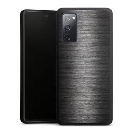 DeinDesign Galaxy S20 FE Handy Premium Silikon H&uuml;lle Handyh&uuml;lle schwarz Case Metal Metallic Look Anthracite Silikon Premium Case