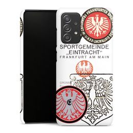 DeinDesign Galaxy A52s 5G Handy Premium Case Smartphone Handyh&uuml;lle Schutzh&uuml;lle gl&auml;nzend Official Licensed Product Retro Eintracht Frankfurt Premium Case