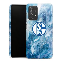 DeinDesign Galaxy A52s 5G Handy Premium Case Smartphone Handyh&uuml;lle Schutzh&uuml;lle gl&auml;nzend Merchandise Fc Schalke 04 Logo Premium Case