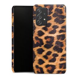 DeinDesign Galaxy A52s 5G Handy Premium Case Smartphone Handyh&uuml;lle Schutzh&uuml;lle gl&auml;nzend Animal Print Leopard Fur Premium Case