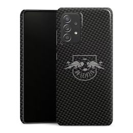 DeinDesign Galaxy A52s 5G Handy Premium Case Smartphone Handyh&uuml;lle Schutzh&uuml;lle gl&auml;nzend Carbon Metallic Look Rb Leipzig Premium Case