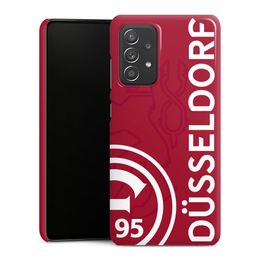 DeinDesign Galaxy A52s 5G Handy Premium Case Smartphone Handyh&uuml;lle Schutzh&uuml;lle gl&auml;nzend Fortuna D&uuml;sseldorf Lettering F95 Premium Case