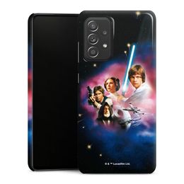 DeinDesign Galaxy A52s 5G Handy Premium Case Smartphone Handyh&uuml;lle Schutzh&uuml;lle gl&auml;nzend Star Wars Merchandise Lightsaber Premium Case