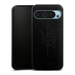 DeinDesign Google Pixel 9 Pro Handy Silikon H&uuml;lle Case schwarz Handyh&uuml;lle Konoha Sasuke Naruto Shippuden