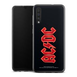 DeinDesign Galaxy A50 Handy Silikon H&uuml;lle Case transparent Handyh&uuml;lle Official Licensed Product Acdc Logo Silikon Case