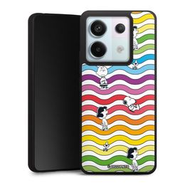 DeinDesign Xiaomi Redmi Note 13 Pro 5G Handy Premium Silikon H&uuml;lle Handyh&uuml;lle schwarz Case Snoopy Muster Peanuts Silikon Premium Case