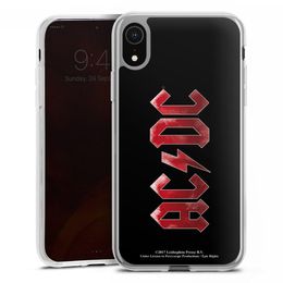 DeinDesign iPhone Xr Handy Silikon H&uuml;lle Case transparent Handyh&uuml;lle Acdc Merchandise Logo Silikon Case