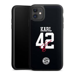 DeinDesign iPhone 11 Handy Premium Silikon H&uuml;lle Handyh&uuml;lle schwarz Case Lennart Karl Merchandise Fc Bayern M&uuml;nchen Silikon Premium Case