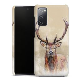 DeinDesign Galaxy S20 FE 5G Handy Premium Case Smartphone Handyh&uuml;lle Schutzh&uuml;lle matt Deer Animal Look Reindeer Premium Case