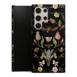 DeinDesign Galaxy S24 Ultra Handy Premium Case Smartphone Handyh&uuml;lle Schutzh&uuml;lle gl&auml;nzend Flower Wreath Bee Blossom Premium Case