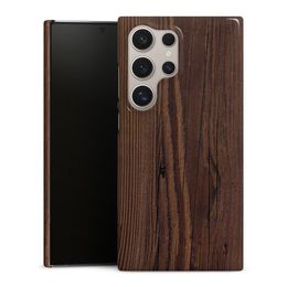 DeinDesign Galaxy S24 Ultra Handy Premium Case Smartphone Handyh&uuml;lle Schutzh&uuml;lle gl&auml;nzend Wooden Look Wood Nut Tree Premium Case