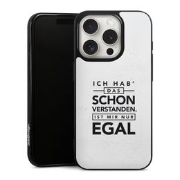 DeinDesign iPhone 15 Pro Handy Silikon H&uuml;lle Case schwarz Handyh&uuml;lle Spruch Sayings Statement