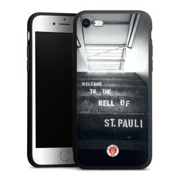 DeinDesign iPhone SE (2020) Handy Premium Silikon H&uuml;lle Handyh&uuml;lle schwarz Case Fc St. Pauli Official Licensed Product Merchandise Silikon Premium Case