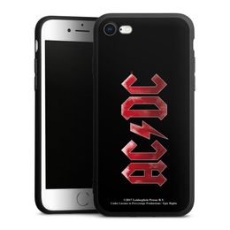DeinDesign iPhone SE (2020) Handy Premium Silikon H&uuml;lle Handyh&uuml;lle schwarz Case Logo Merchandise Acdc Silikon Premium Case
