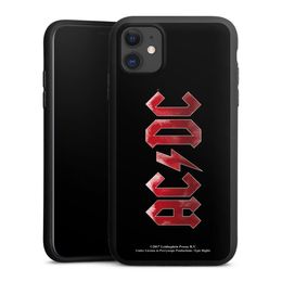 DeinDesign iPhone 11 Handy Premium Silikon H&uuml;lle Handyh&uuml;lle schwarz Case Acdc Logo Merchandise Silikon Premium Case