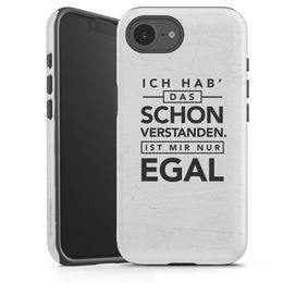 DeinDesign iPhone 16e Handy Panzer Handyh&uuml;lle robuste Outdoor H&uuml;lle Schutzh&uuml;lle gl&auml;nzend Spruch Sayings Statement Tough Case