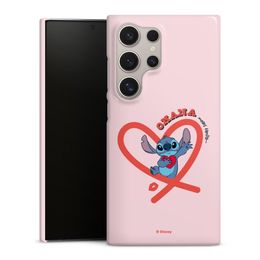 DeinDesign Galaxy S24 Ultra Handy Premium Case Smartphone Handyh&uuml;lle Schutzh&uuml;lle gl&auml;nzend Heart Lilo & Stitch Disney Premium Case