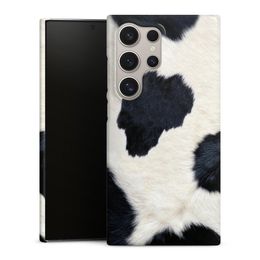DeinDesign Galaxy S24 Ultra Handy Premium Case Smartphone Handyh&uuml;lle Schutzh&uuml;lle gl&auml;nzend Animal Look Animal Print Cow Skin Premium Case