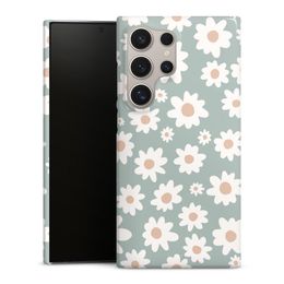 DeinDesign Galaxy S24 Ultra Handy Premium Case Smartphone Handyh&uuml;lle Schutzh&uuml;lle gl&auml;nzend Daisy Muster Flowers Premium Case