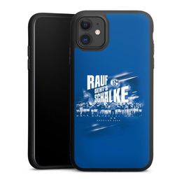 DeinDesign iPhone 11 Handy Premium Silikon H&uuml;lle Handyh&uuml;lle schwarz Case Ascent Fc Schalke 04 Official Licensed Product Silikon Premium Case