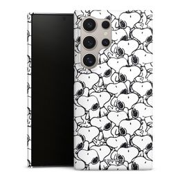 DeinDesign Galaxy S24 Ultra Handy Premium Case Smartphone Handyh&uuml;lle Schutzh&uuml;lle gl&auml;nzend Peanuts Snoopy Muster Premium Case