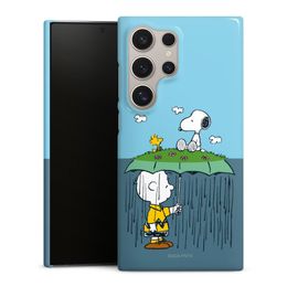 DeinDesign Galaxy S24 Ultra Handy Premium Case Smartphone Handyh&uuml;lle Schutzh&uuml;lle gl&auml;nzend Peanuts Children Snoopy Premium Case