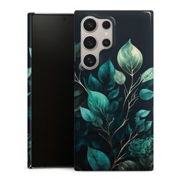 DeinDesign Galaxy S24 Ultra Handy Premium Case Smartphone Handyh&uuml;lle Schutzh&uuml;lle gl&auml;nzend Eukalyptus Leaves Black Premium Case