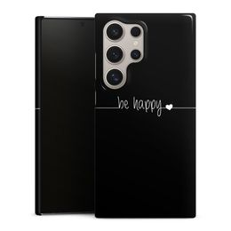 DeinDesign Galaxy S24 Ultra Handy Premium Case Smartphone Handyh&uuml;lle Schutzh&uuml;lle gl&auml;nzend Happiness Statement Sayings Premium Case