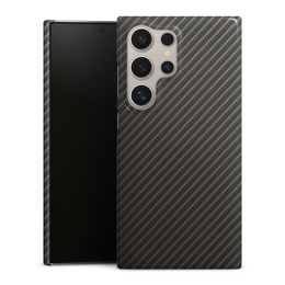 DeinDesign Galaxy S24 Ultra Handy Premium Case Smartphone Handyh&uuml;lle Schutzh&uuml;lle gl&auml;nzend Carbon Metallic Look Muster Premium Case