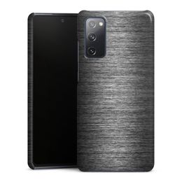 DeinDesign Galaxy S20 FE Handy Premium Case Smartphone Handyh&uuml;lle Schutzh&uuml;lle gl&auml;nzend Anthracite Metallic Look Metal Premium Case