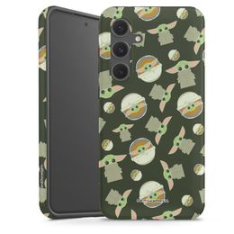 DeinDesign Galaxy S24 FE 5G Handy Panzer Handyh&uuml;lle robuste Outdoor H&uuml;lle Schutzh&uuml;lle gl&auml;nzend Official Licensed Product Star Wars Muster Baby Yoda Tough Case