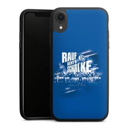 DeinDesign iPhone Xr Handy Premium Silikon H&uuml;lle Handyh&uuml;lle schwarz Case Official Licensed Product Ascent Fc Schalke 04 Silikon Premium Case