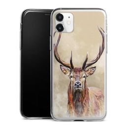 DeinDesign iPhone 11 Handy Slim Case Silikon Handyh&uuml;lle transparent H&uuml;lle extra d&uuml;nn Deer Animal Look Reindeer Silikon Slim Case