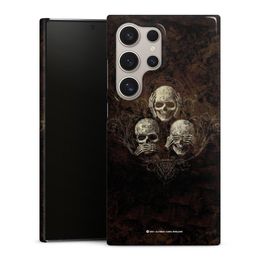 DeinDesign Galaxy S24 Ultra Handy Premium Case Smartphone Handyh&uuml;lle Schutzh&uuml;lle gl&auml;nzend Gothic Art Skulls Premium Case