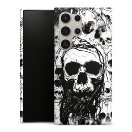 DeinDesign Galaxy S24 Ultra Handy Premium Case Smartphone Handyh&uuml;lle Schutzh&uuml;lle gl&auml;nzend Totenkopf Skulls Halloween Premium Case