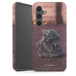 DeinDesign Galaxy S24 FE 5G Handy Panzer Handyh&uuml;lle robuste Outdoor H&uuml;lle Schutzh&uuml;lle gl&auml;nzend The Child Star Wars Baby Yoda Tough Case