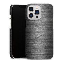 DeinDesign iPhone 13 Pro Handy Premium Case Smartphone Handyh&uuml;lle Schutzh&uuml;lle matt Anthracite Metallic Look Metal Premium Case
