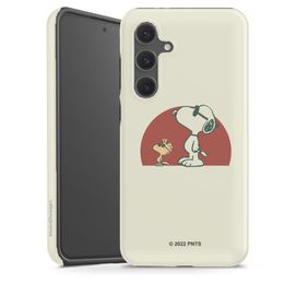 DeinDesign Galaxy S24 FE 5G Handy Panzer Handyh&uuml;lle robuste Outdoor H&uuml;lle Schutzh&uuml;lle gl&auml;nzend Snoopy Official Licensed Product Kindheit Tough Case