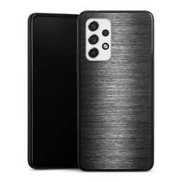 DeinDesign Galaxy A53 5G Handy Silikon H&uuml;lle Case schwarz Handyh&uuml;lle Metal Metallic Look Anthracite