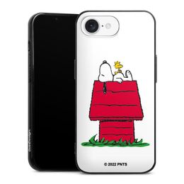 DeinDesign iPhone 16e Handy Silikon H&uuml;lle Case schwarz Handyh&uuml;lle Snoopy Peanuts Official Licensed Product