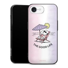 DeinDesign iPhone 16e Handy Silikon H&uuml;lle Case schwarz Handyh&uuml;lle Snoopy Official Licensed Product Peanuts