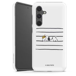 DeinDesign Galaxy S24 FE 5G Handy Panzer Handyh&uuml;lle robuste Outdoor H&uuml;lle Schutzh&uuml;lle gl&auml;nzend Snoopy Dog Peanuts Tough Case
