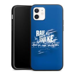 DeinDesign iPhone 12 Handy Premium Silikon H&uuml;lle Handyh&uuml;lle schwarz Case Official Licensed Product Ascent Fc Schalke 04 Silikon Premium Case