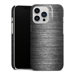 DeinDesign iPhone 13 Pro Handy Premium Case Smartphone Handyh&uuml;lle Schutzh&uuml;lle gl&auml;nzend Anthracite Metallic Look Metal Premium Case