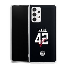 DeinDesign Galaxy A53 5G Handy Silikon H&uuml;lle Case transparent Handyh&uuml;lle Lennart Karl Merchandise Fc Bayern M&uuml;nchen Silikon Case