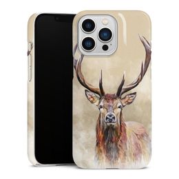 DeinDesign iPhone 13 Pro Handy Premium Case Smartphone Handyh&uuml;lle Schutzh&uuml;lle gl&auml;nzend Animal Look Deer Reindeer Premium Case