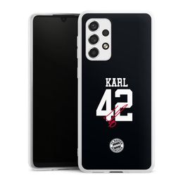 DeinDesign Galaxy A33 5G Handy Silikon H&uuml;lle Case transparent Handyh&uuml;lle Merchandise Lennart Karl Fc Bayern M&uuml;nchen Silikon Case